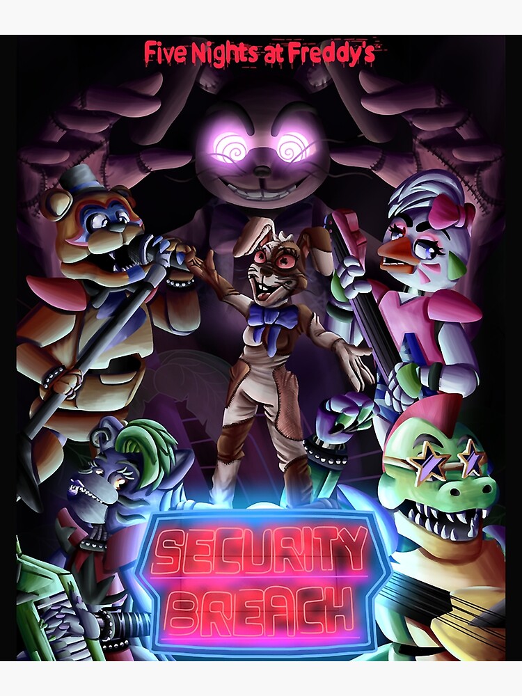 "Five nights at freddys security breach poster Sticker" Poster by ...