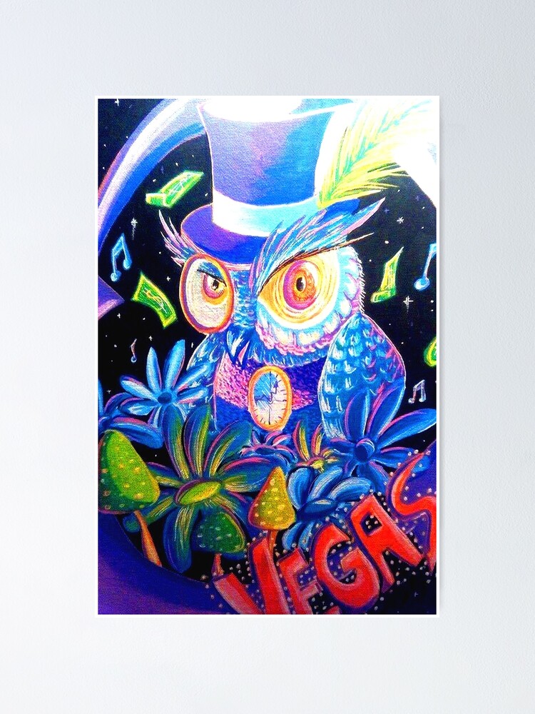 "Sir Owl Art" Poster by CindyDeroeuxArt | Redbubble