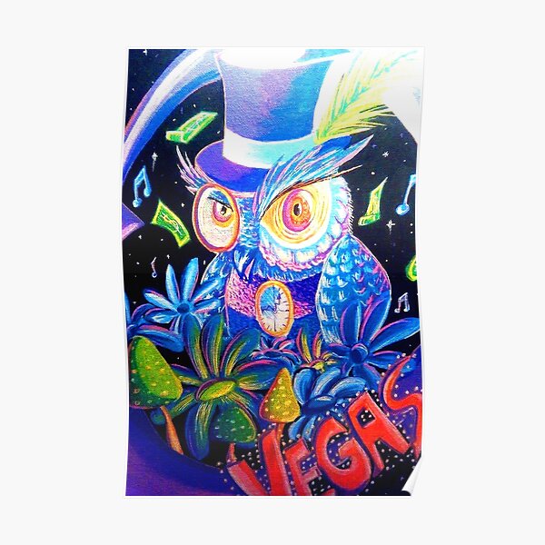 "Sir Owl Art" Poster by CindyDeroeuxArt | Redbubble