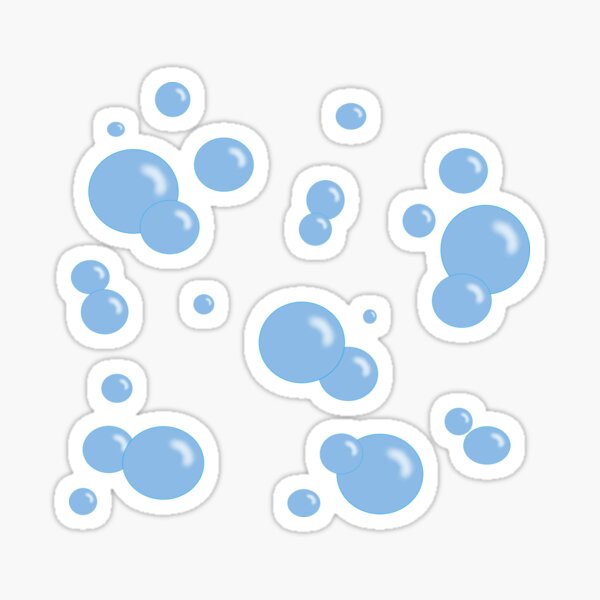 "Cute Blue Bubbles" Sticker by Lenoels | Redbubble