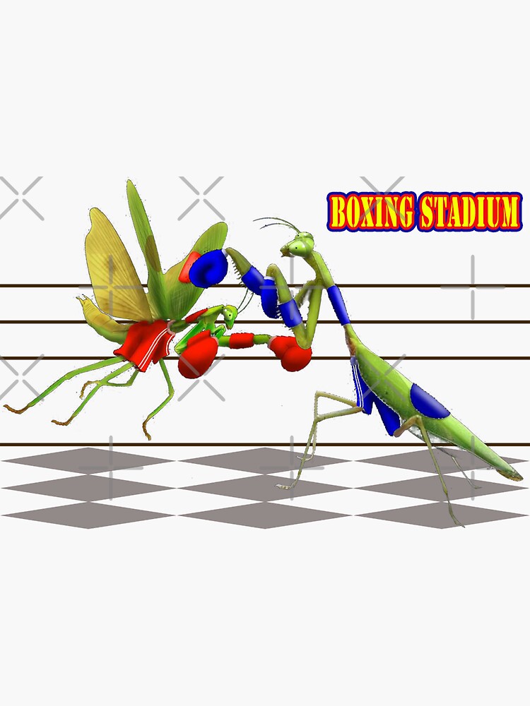 "Mantis Fight in Boxing Stadium at the lovely park." Sticker for Sale ...