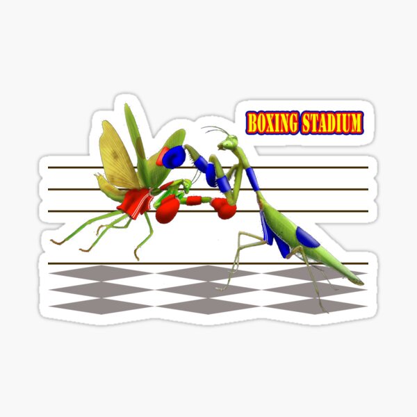 "Mantis Fight in Boxing Stadium at the lovely park." Sticker for Sale ...