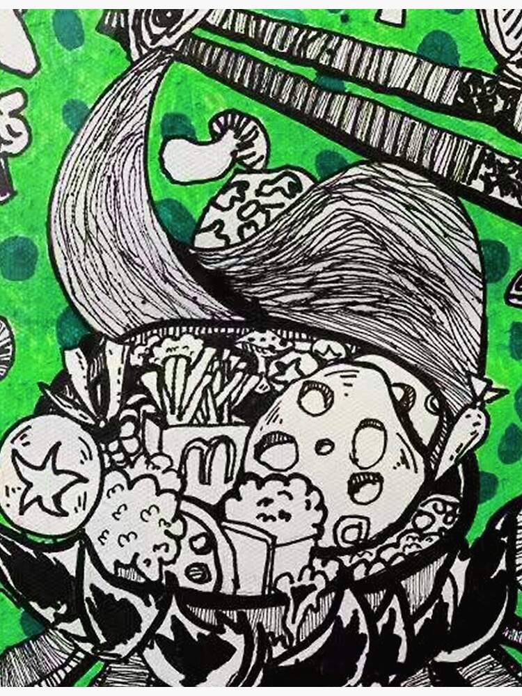 "2022 Hand drawn line drawing gourmet pattern" Art Print for Sale by ...