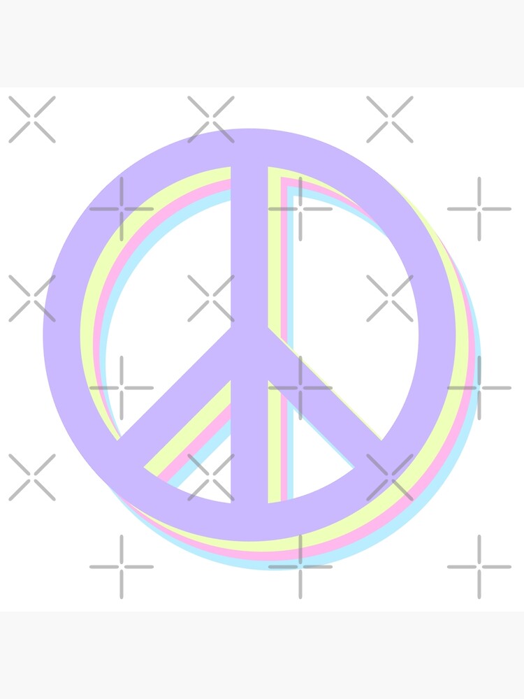 "Peace sign hippie 70s pastel good vibes simple design" Poster for Sale ...