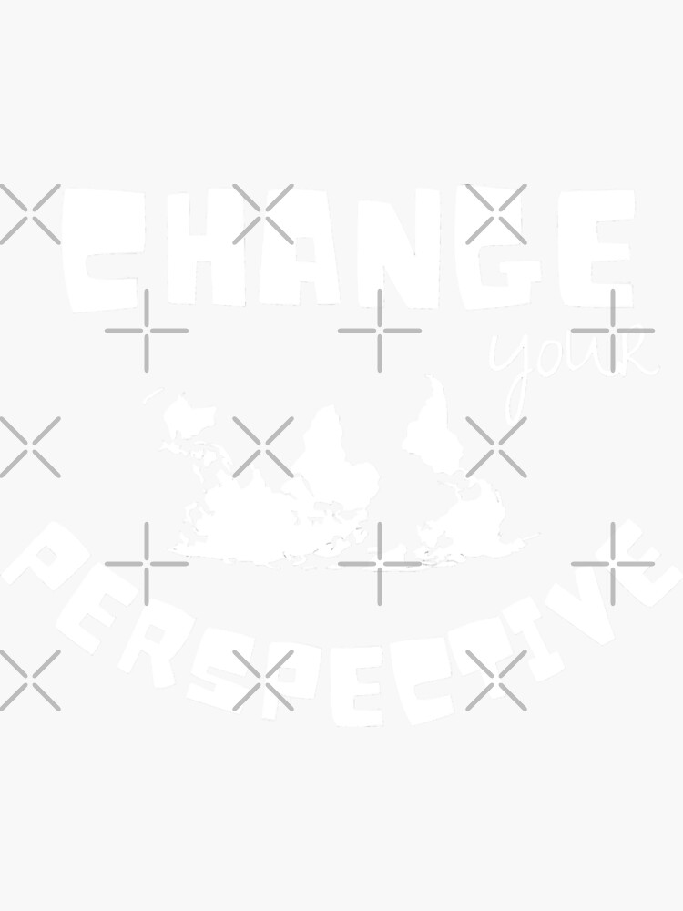 "Change your perspective, upside down map Essential 73" Sticker by ...
