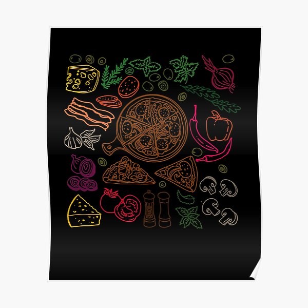 " pizza bolis" Poster for Sale by Viral Pixels | Redbubble