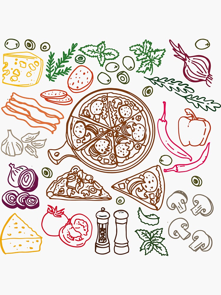" pizza bolis" Sticker by Victoriousshop | Redbubble