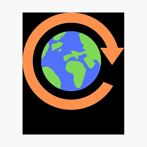 Lámina fotográfica «Mapa al revés Impresionante primer día Mapa del ...