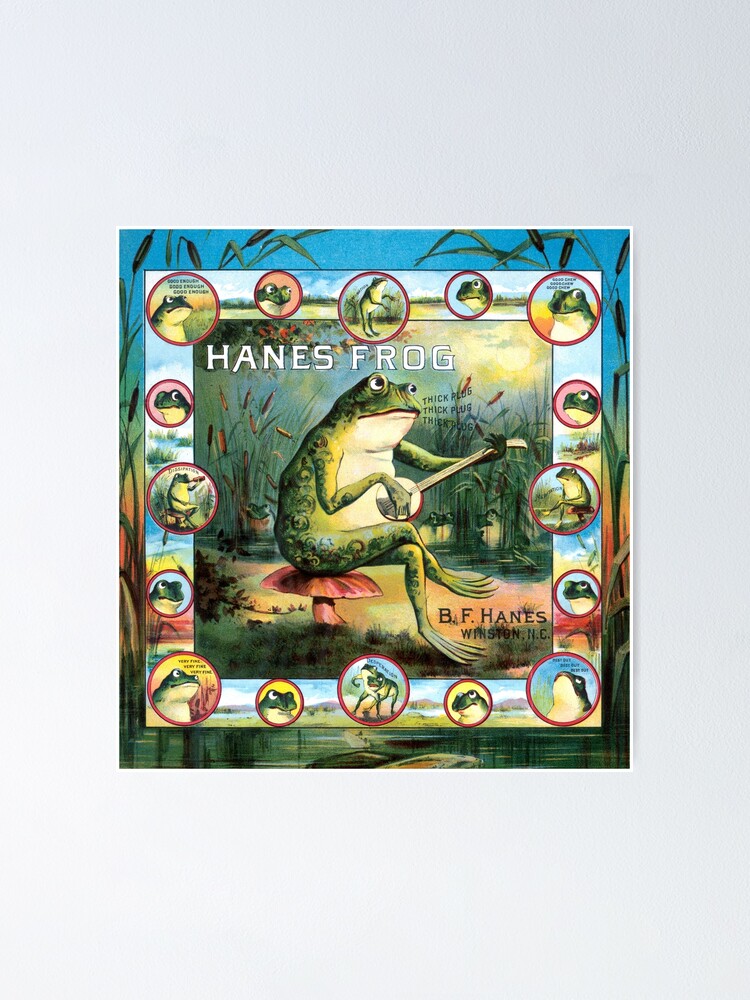 Póster «Cromolitografía de la rana Hanes» de mamiespaw | Redbubble