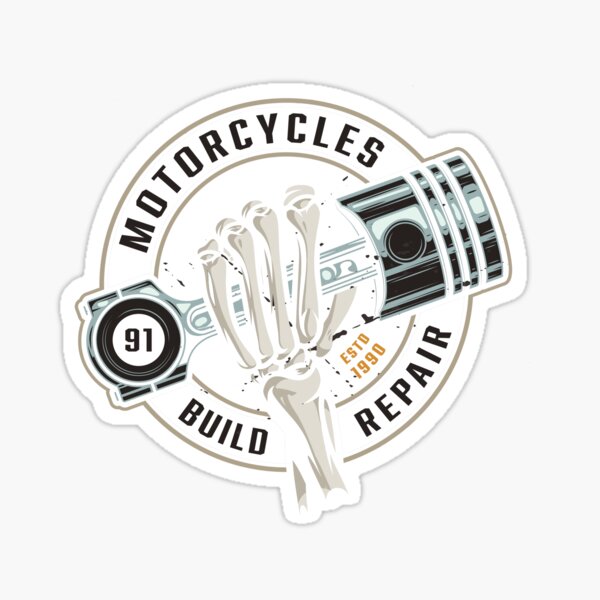 "Motorcycles Build Repair" Sticker by DevelStore | Redbubble