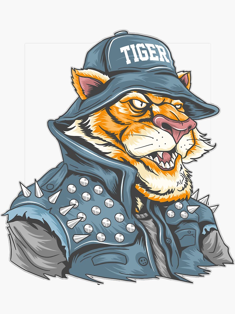 "tiger gangstar" Sticker for Sale by balaknow | Redbubble
