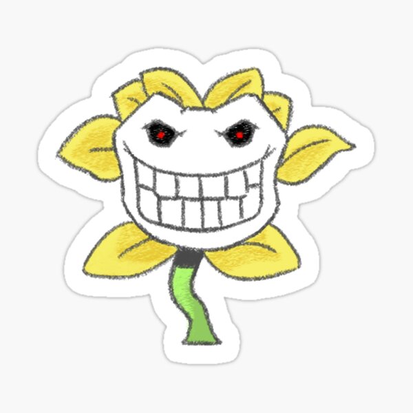 "Undertale - Flowey" Sticker by lLauriix | Redbubble