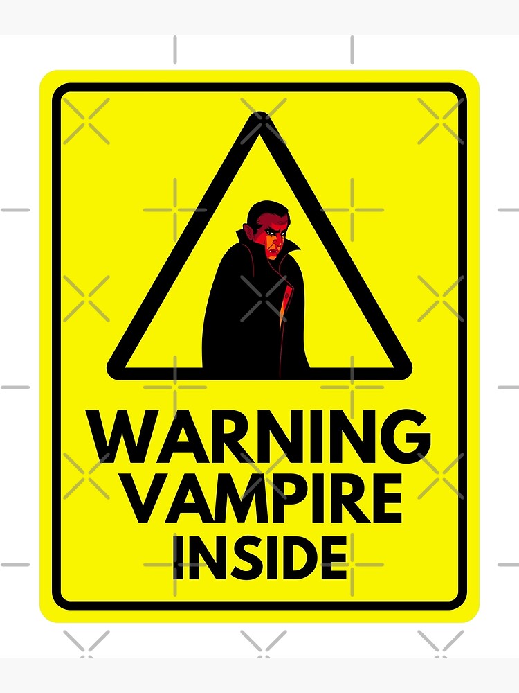 "Warning Vampire Inside Roleplaying Tabletop Design" Poster by ...