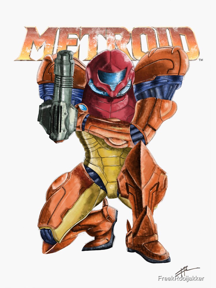 "Samus Aran" Sticker for Sale by FreekRooijakker | Redbubble