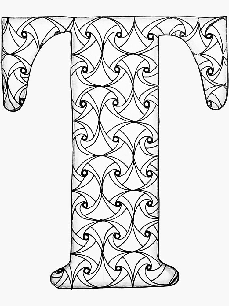 "Big Block Letter T" Sticker by mikilevran | Redbubble