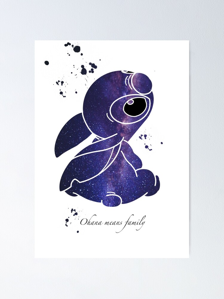"Stitch in the universe with lettering" Poster for Sale by ...