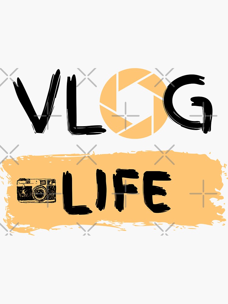 "Vlog life" Sticker for Sale by CatDogBFF | Redbubble