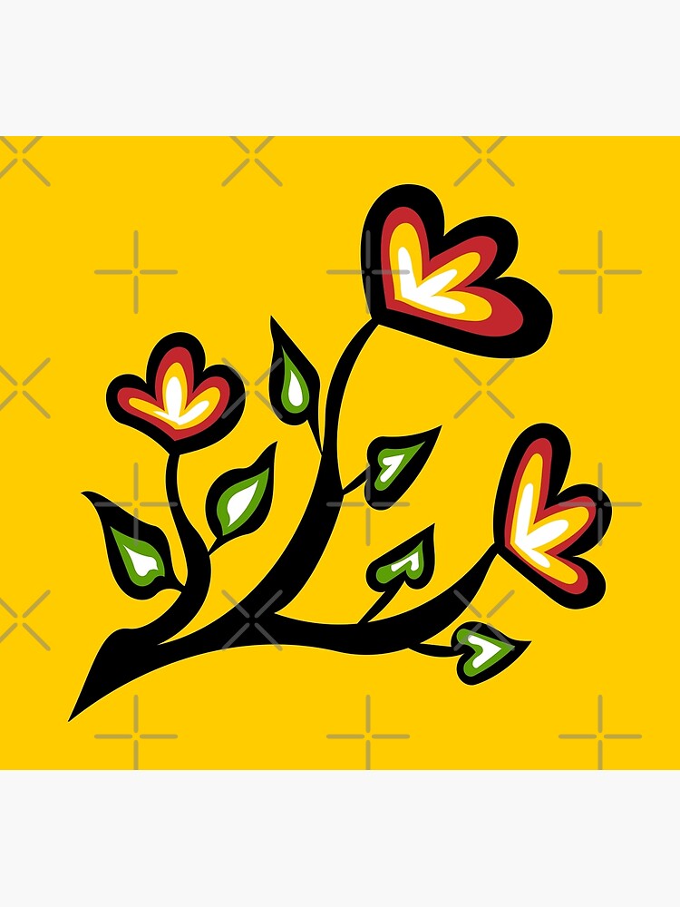 "Four Directions Beadwork Flower Indigenous WAWEZHI CANADA" Poster for ...