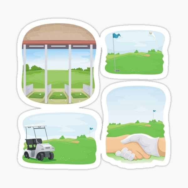 "Funny Golf - Golf themed "A Golfers Day In The Life"" Sticker for Sale ...