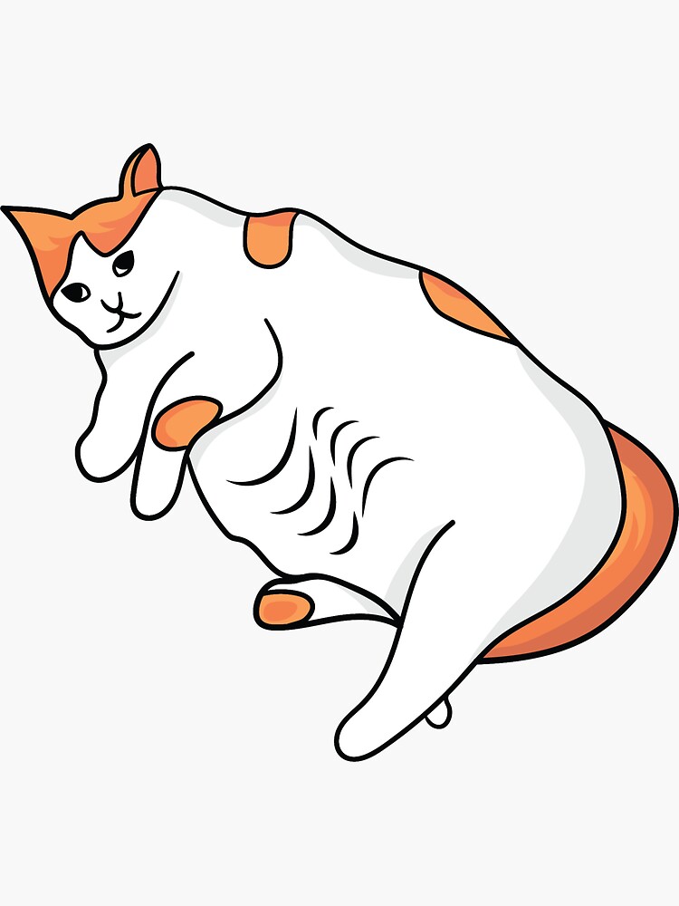 "Lazy Cat meme " Sticker by partalovdesigns | Redbubble