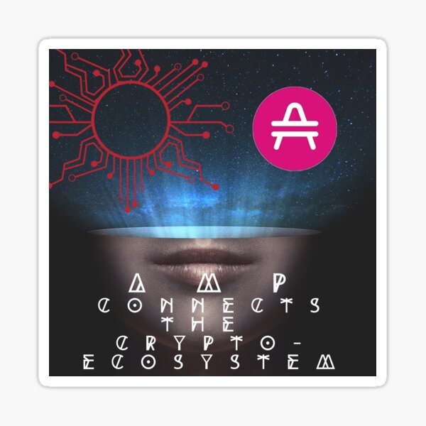 "Amp Coin Cryptocurrency AmP connects the crypto ecosystem" Sticker for ...