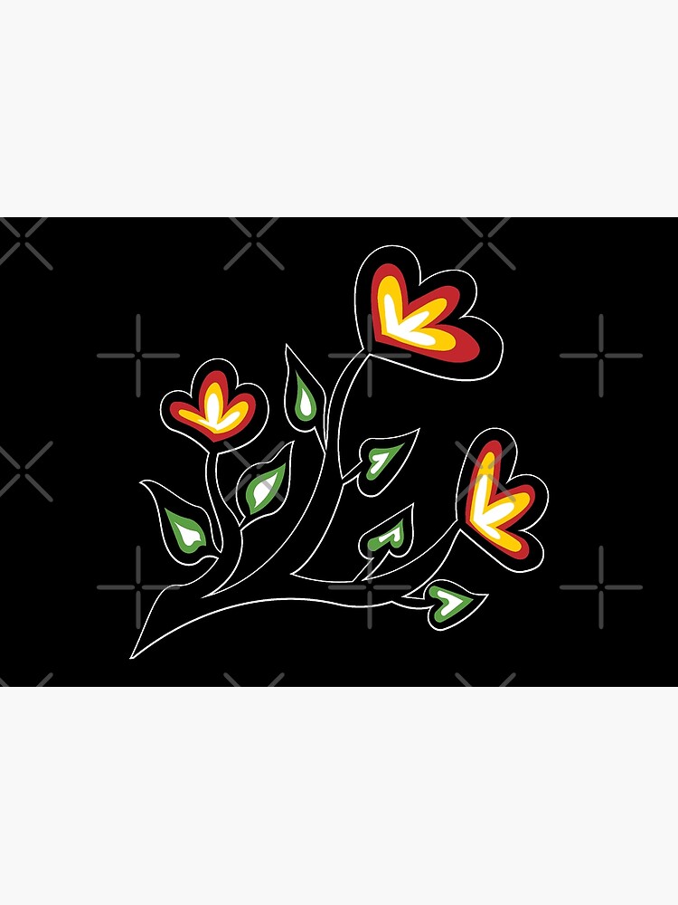 "Four Directions Beadwork Flower Indigenous WAWEZHI CANADA" Poster for ...