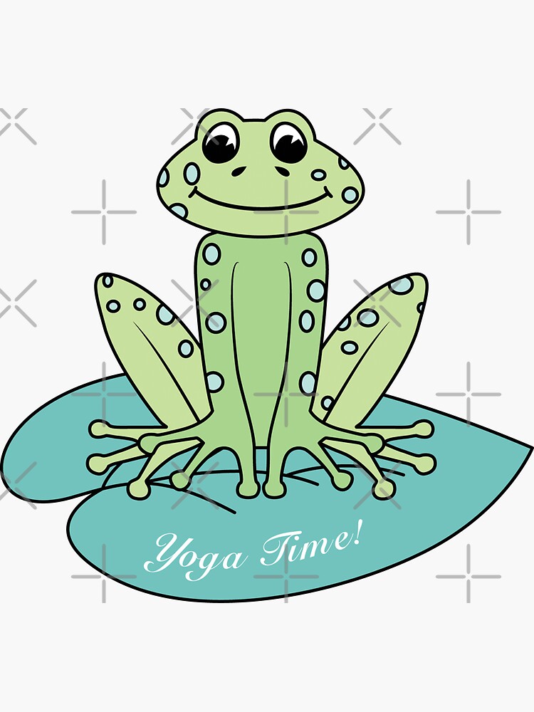 "Frog yoga" Sticker by MKBL | Redbubble