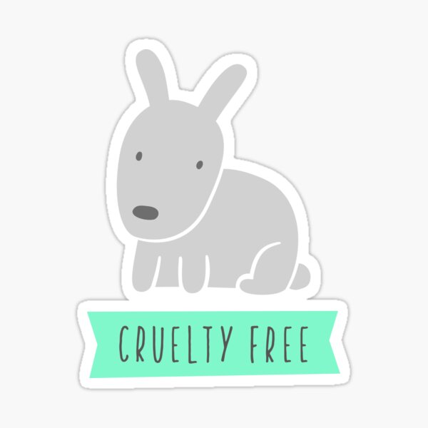 "Rabbit cruelty free" Sticker by kondratya | Redbubble