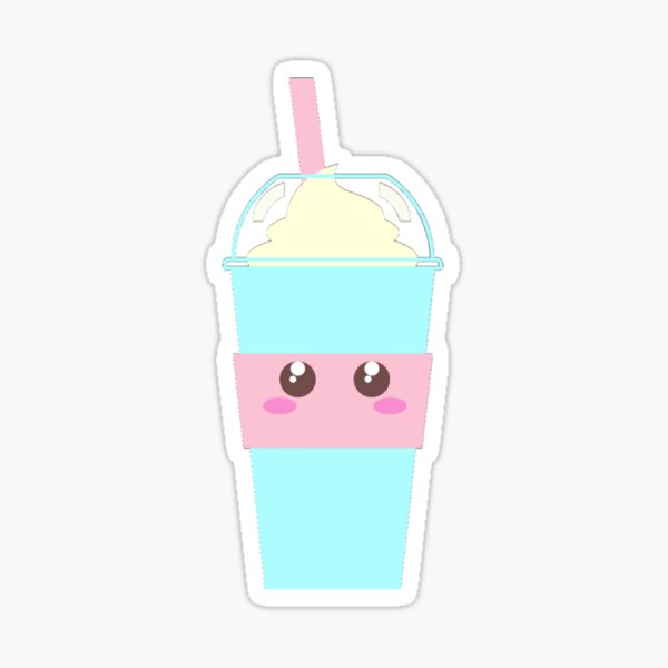 "Cute blue kawaii slushy - Japanese Drink " Sticker by LukjanovArt ...