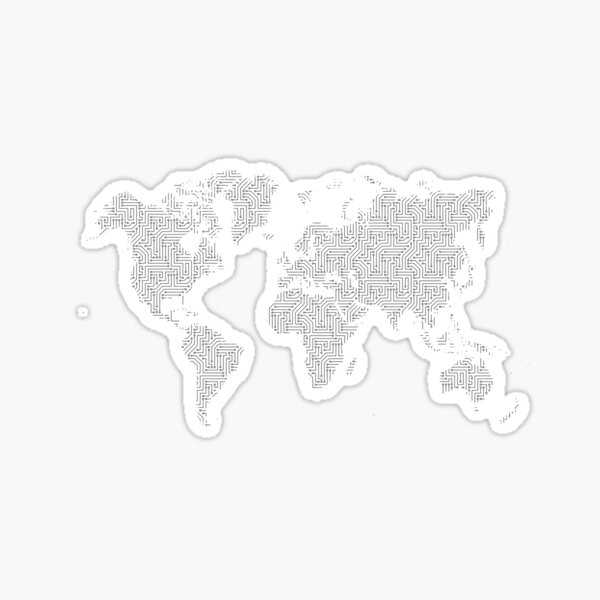 "Internet world map" Sticker for Sale by Zip-Zup | Redbubble