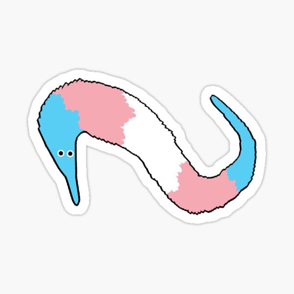 "Trans Worm on a String" Sticker by dndworldmerch | Redbubble