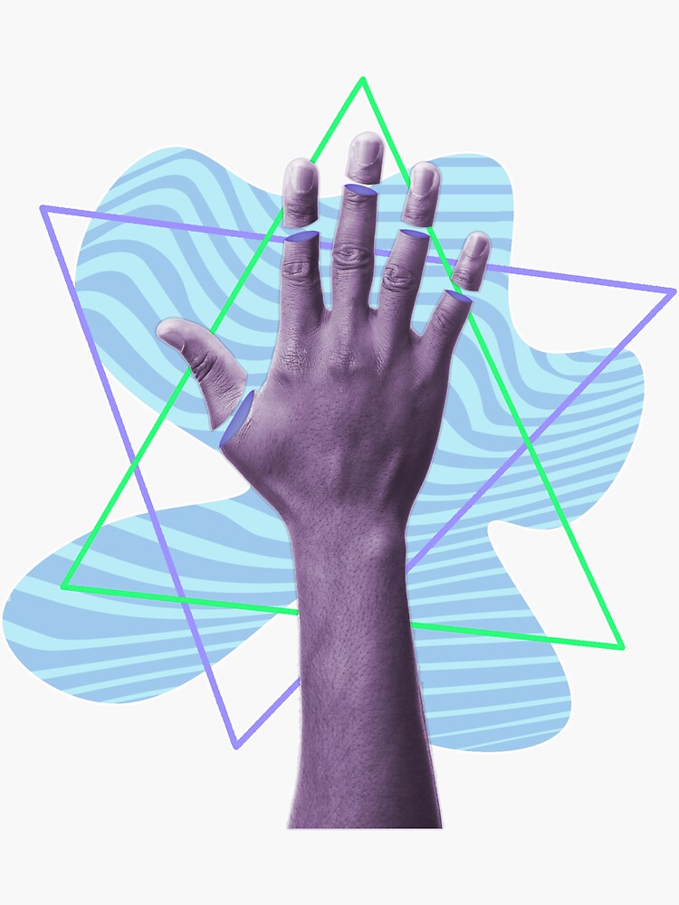 "Retro Hand Design" Sticker by tylerdeane | Redbubble