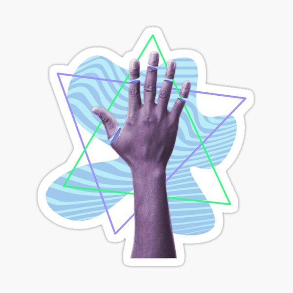 "Retro Hand Design" Sticker by tylerdeane | Redbubble