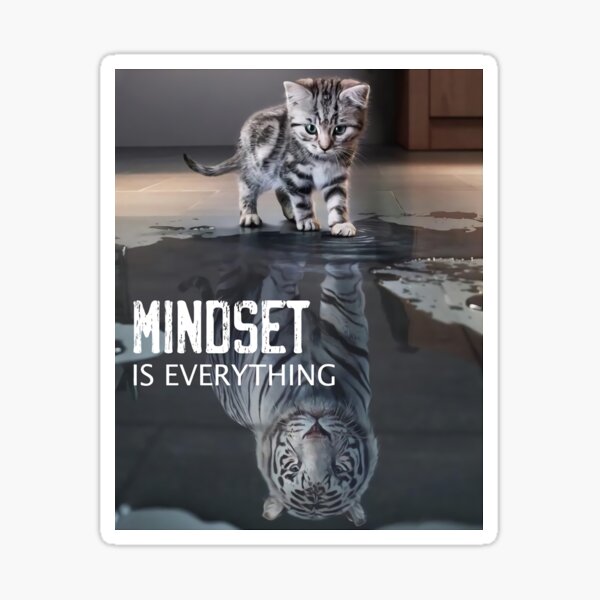 "Mindset Is Everything Motivational Quote" Sticker by rensiecollins ...