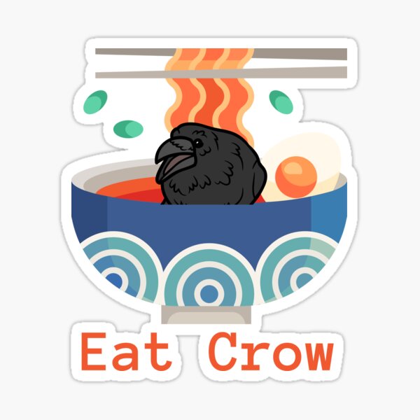 "Eat Crow- A crow in a bowl of ramen.-Idioms-Pun-Play On Words-Japanese ...