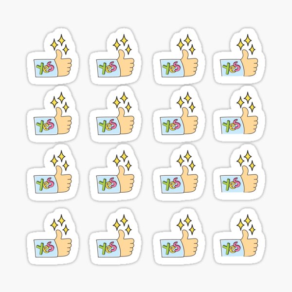 "Thumbs Up, Cute Message" Sticker for Sale by StkrMadness | Redbubble