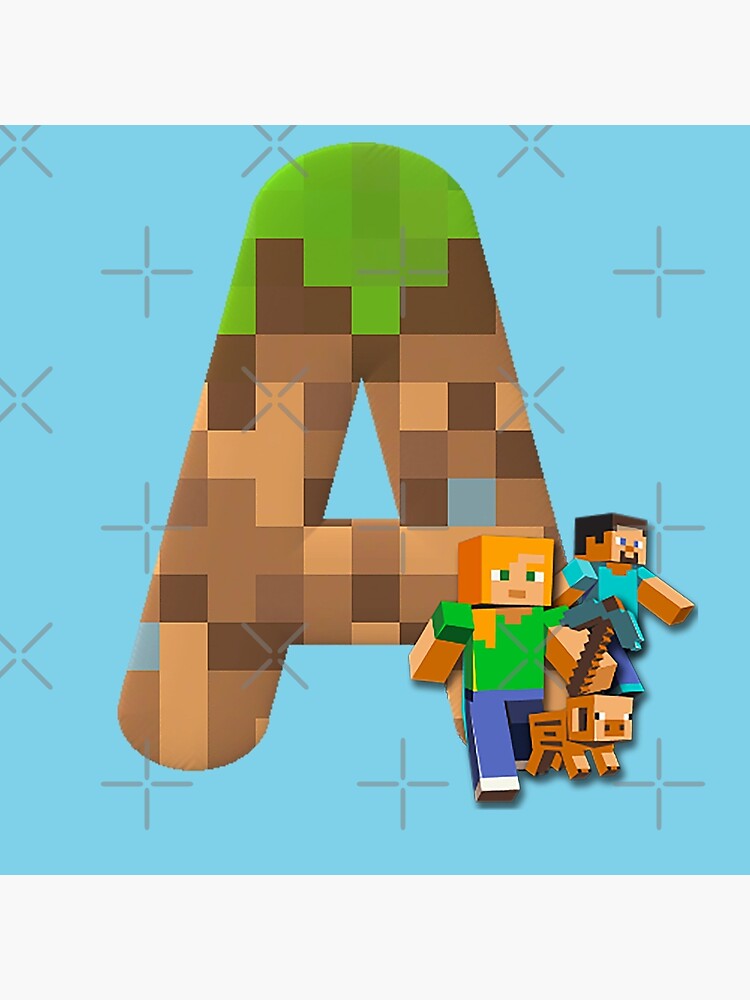 "Minecraft Personal Name Letter A" Poster by ddkart | Redbubble