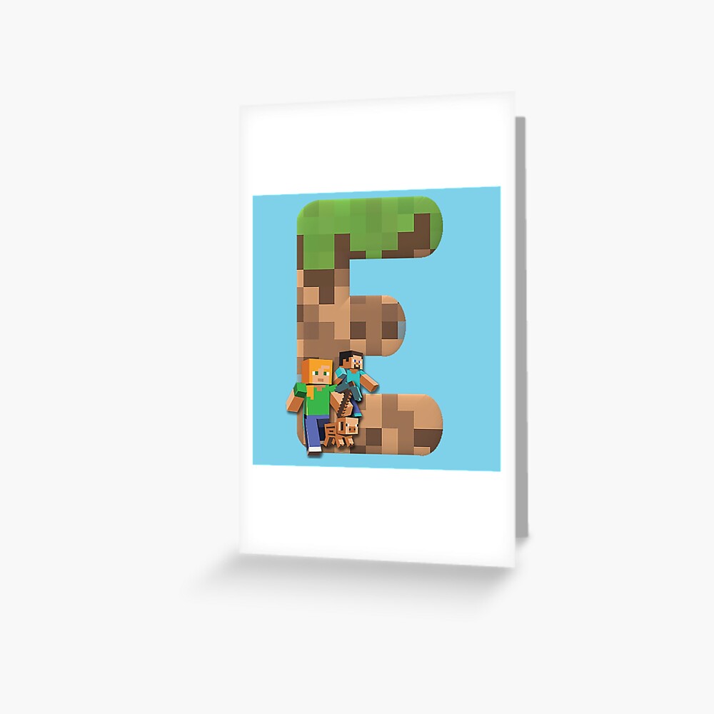 "Minecraft Personal Name Letter E" Sticker for Sale by ddkart | Redbubble