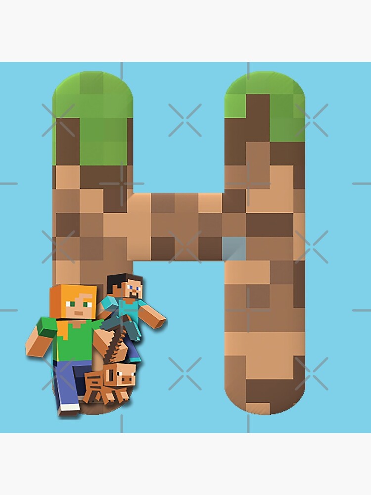 "Minecraft Personal Name Letter H" Poster for Sale by ddkart | Redbubble