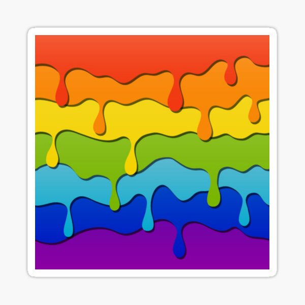 "Rainbow color" Sticker by sirahglam | Redbubble