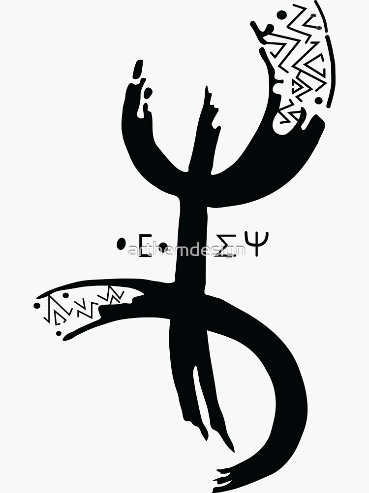 Sticker avec l'œuvre « TIFINAGH - TAMAZIGHT » de l'artiste arthemdesign ...