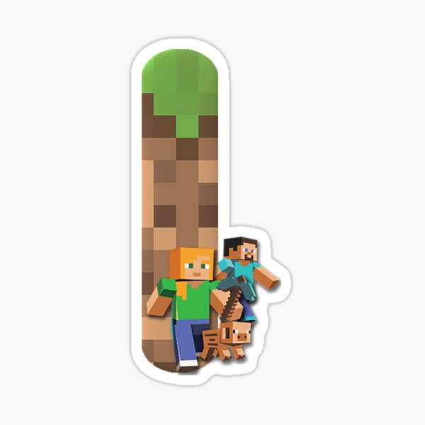 "Minecraft Personal Name Letter I" Sticker by ddkart | Redbubble