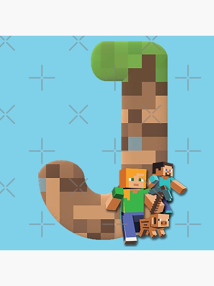 Póster «Letra de nombre personal de Minecraft J» de ddkart | Redbubble