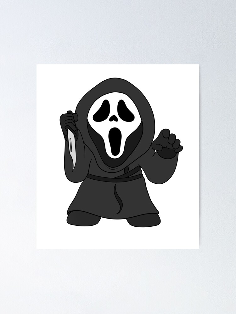 "Chibi Ghostface" Poster for Sale by MissAntivist | Redbubble