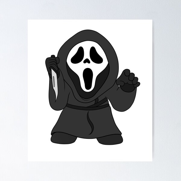 "Chibi Ghostface" Poster for Sale by MissAntivist | Redbubble