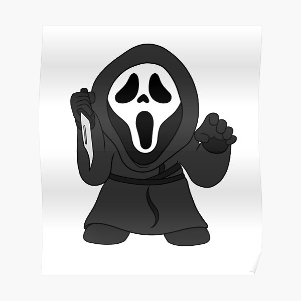 "Chibi Ghostface" Poster for Sale by MissAntivist | Redbubble