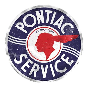 "Pontiac service vintage sign" Sticker for Sale by Ploxd | Redbubble