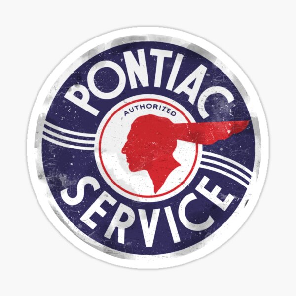 "Pontiac service vintage sign" Sticker for Sale by Ploxd | Redbubble