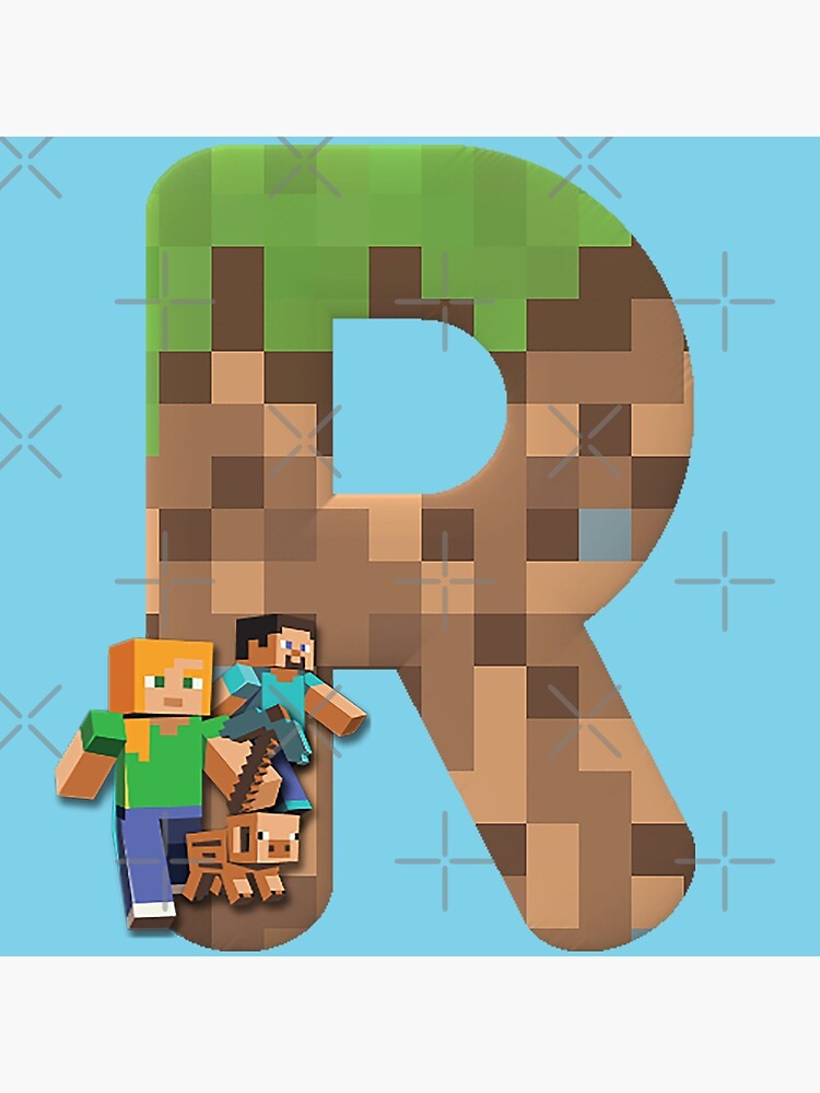 Póster «Letra de nombre personal de Minecraft R» de ddkart | Redbubble