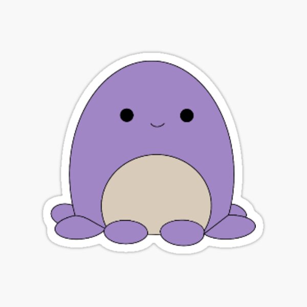 "Purple Octopus Squishmallow" Sticker for Sale by lindsay-designs ...
